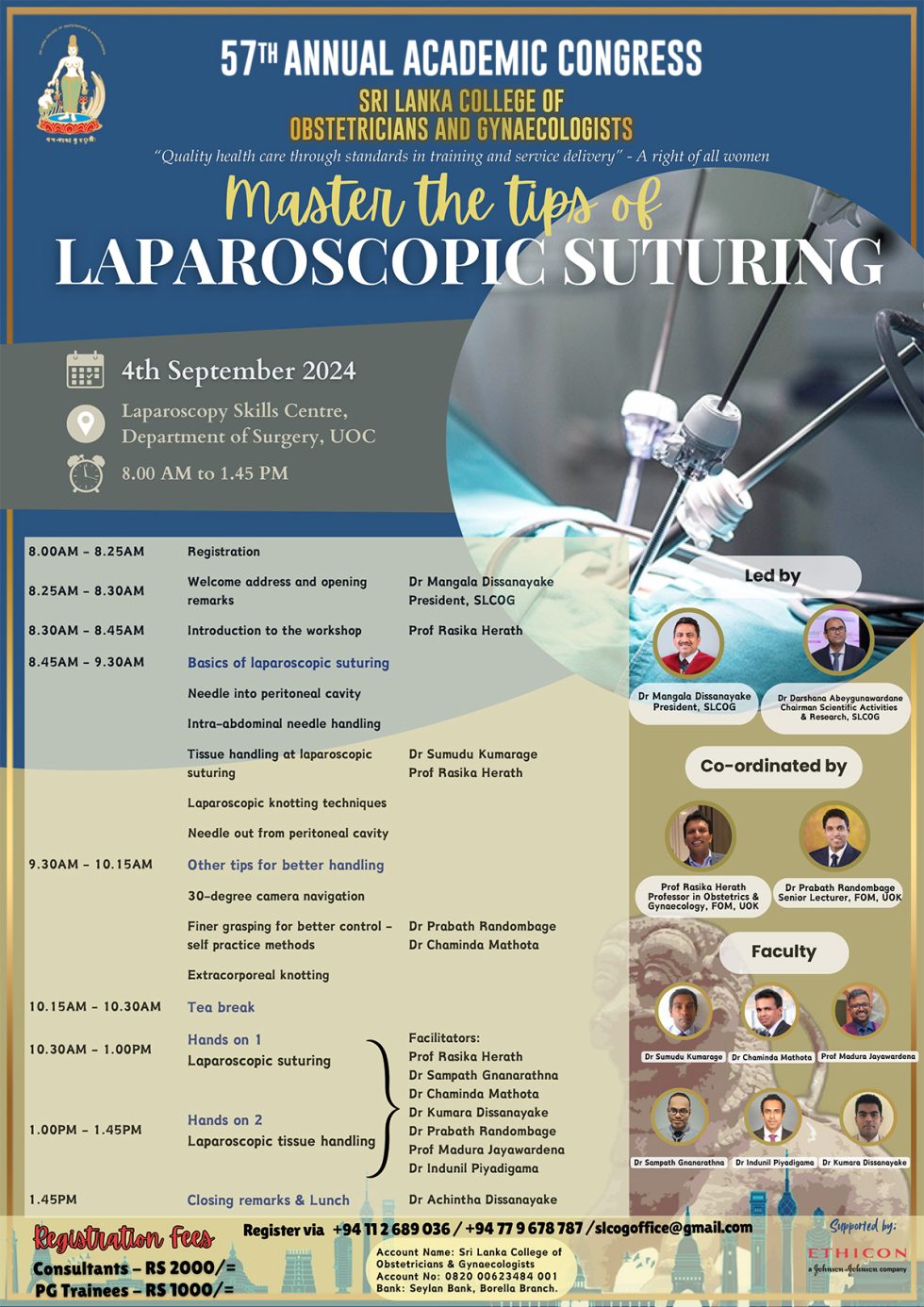 Master the tips of laparoscopic suturing | SLCOG Congress 2025